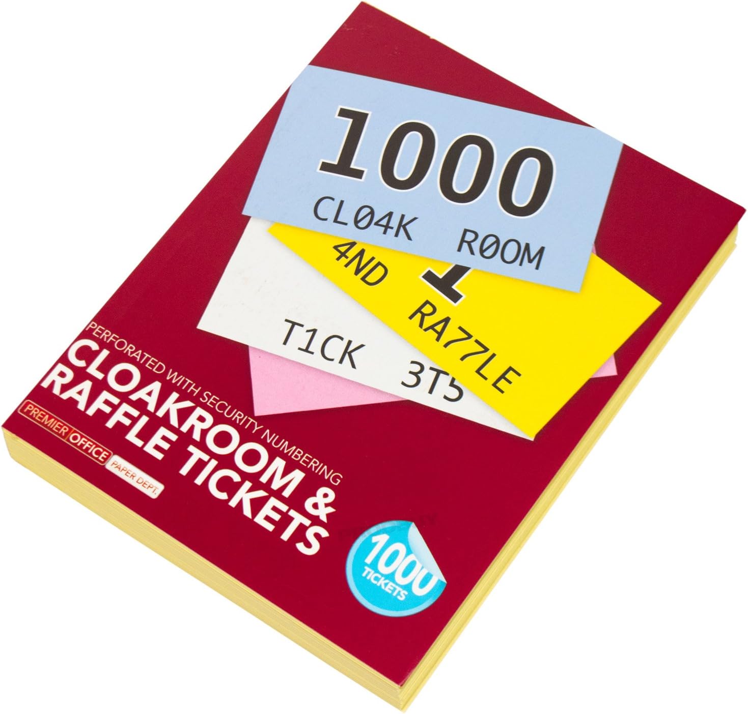 A6 Cloakroom Raffle Ticket Book 1-1000 Numbered 2 Copies Colour Easy ...