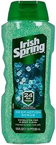 Irish Spring Body Wash 24 HR Fresh Deep Action Scrub,18fl oz(532ml ...