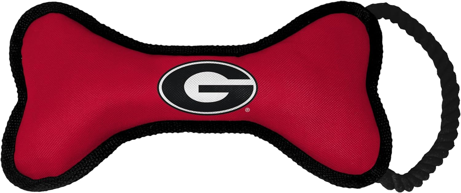 Pet Supplies : ShopInstaPets Georgia Bulldogs Bone Shaped Dog Toy with ...