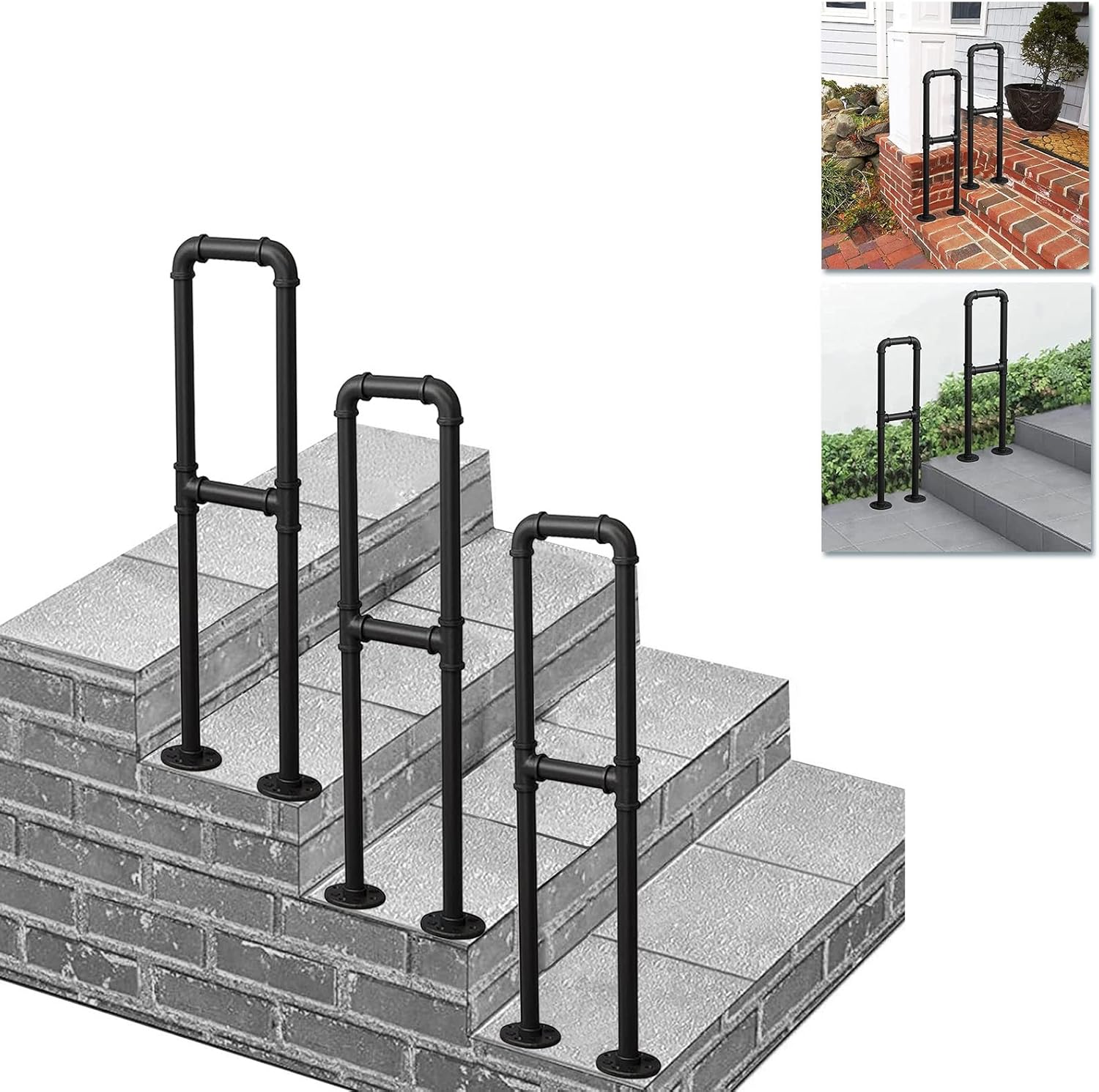 Amazon.com: Liyadolaam Garden Handrail for Steps, Stair Railing for ...