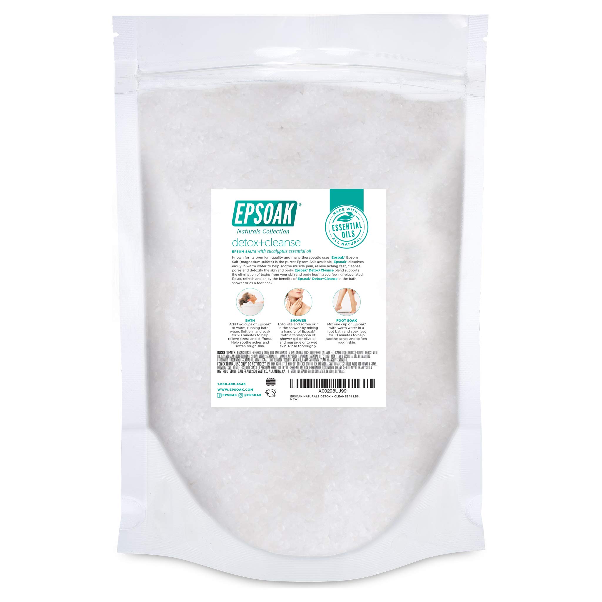 Snapklik.com : Epsom Salt Detox + Cleanse 19 Lbs