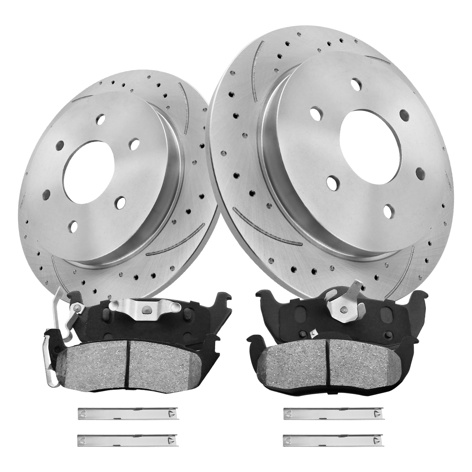 Amazon.com: funire Brake Pads and Rotors Kit Rear Automotive ...