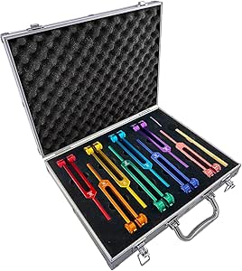 Amazon.com: Chakra Tuning Fork Set, Weighted Tuning Forks of 8 Color,7 Chakra and 1 Soul Purpose ...