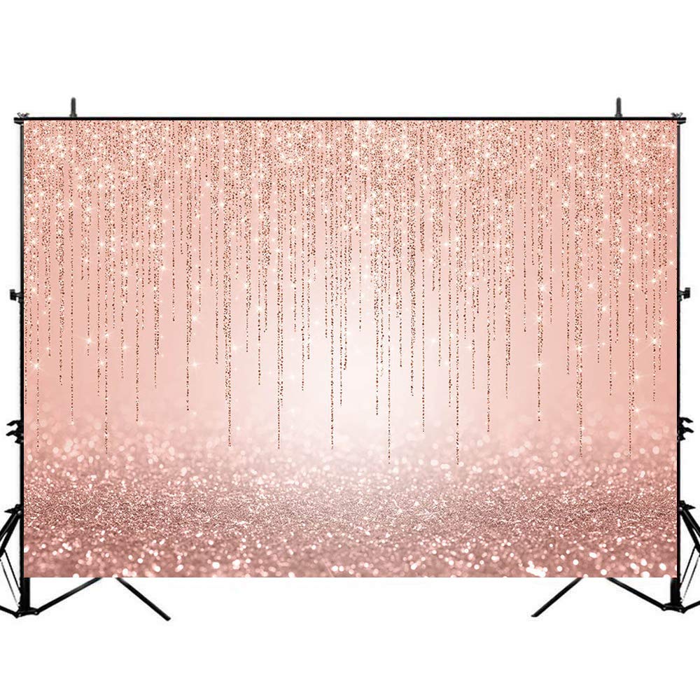 Avezano 7x5ft Rose Gold Bokeh Backdrop Glitter Rose Gold Sweet Sixteen ...