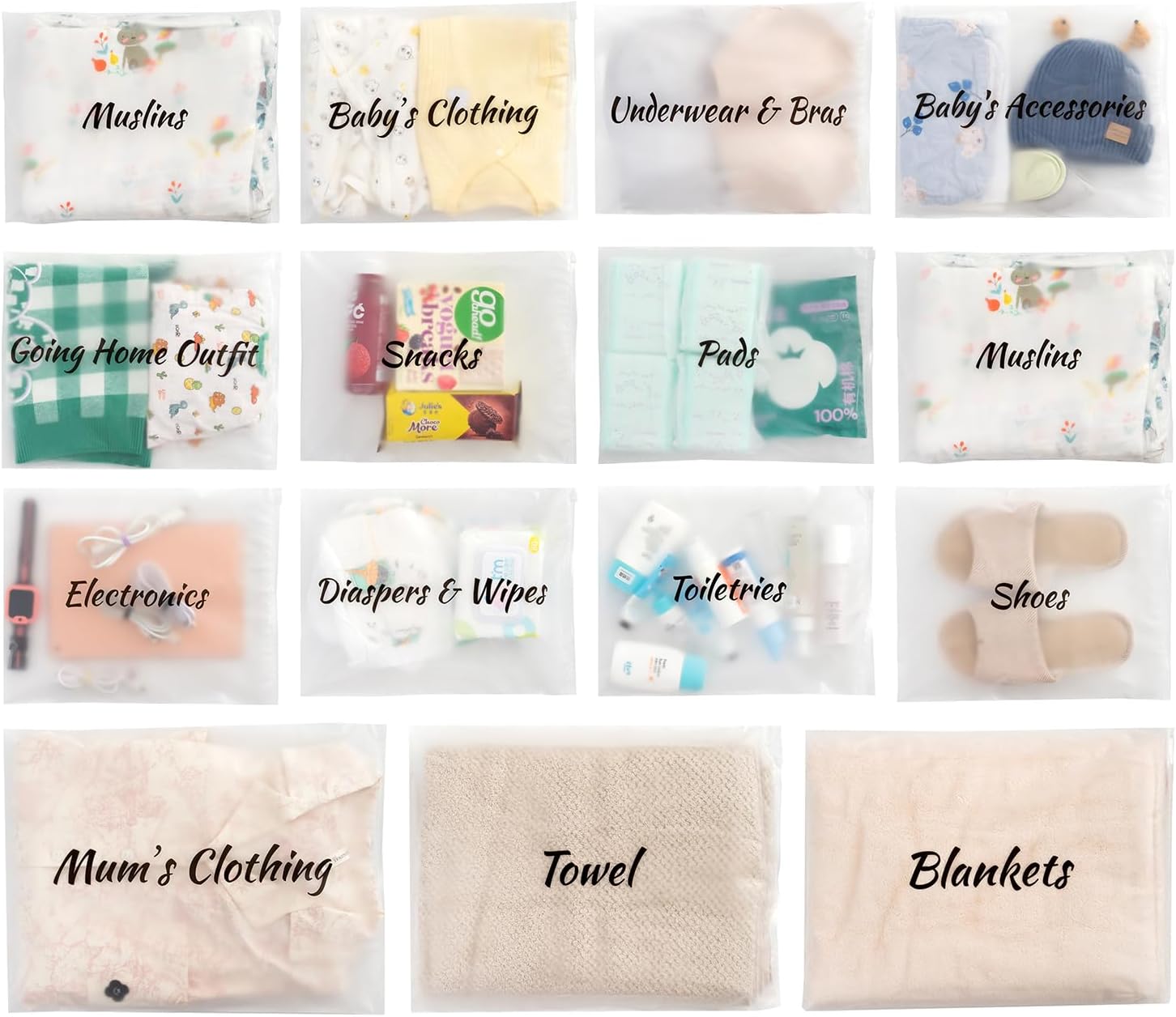 Amazon.com: Lucky Love Hospital Bags For Labor and Delivery, Diaper Bag ...