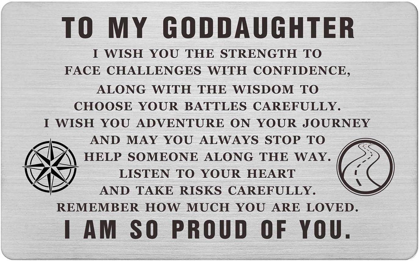 Amazon.com : ABNTY Godson Wallet Card, Godson Gifts from Godmother ...