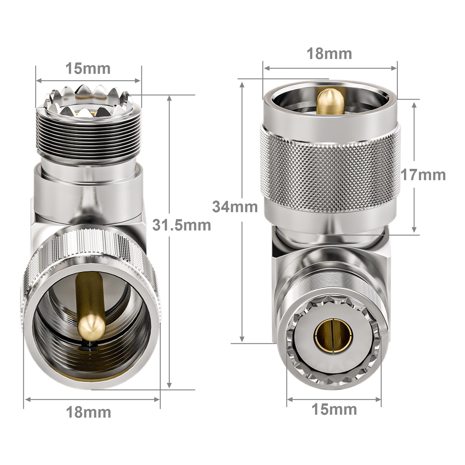 Snapklik.com : UHF PL259 Male To SO239 Female Coax Coaxial Connector ...
