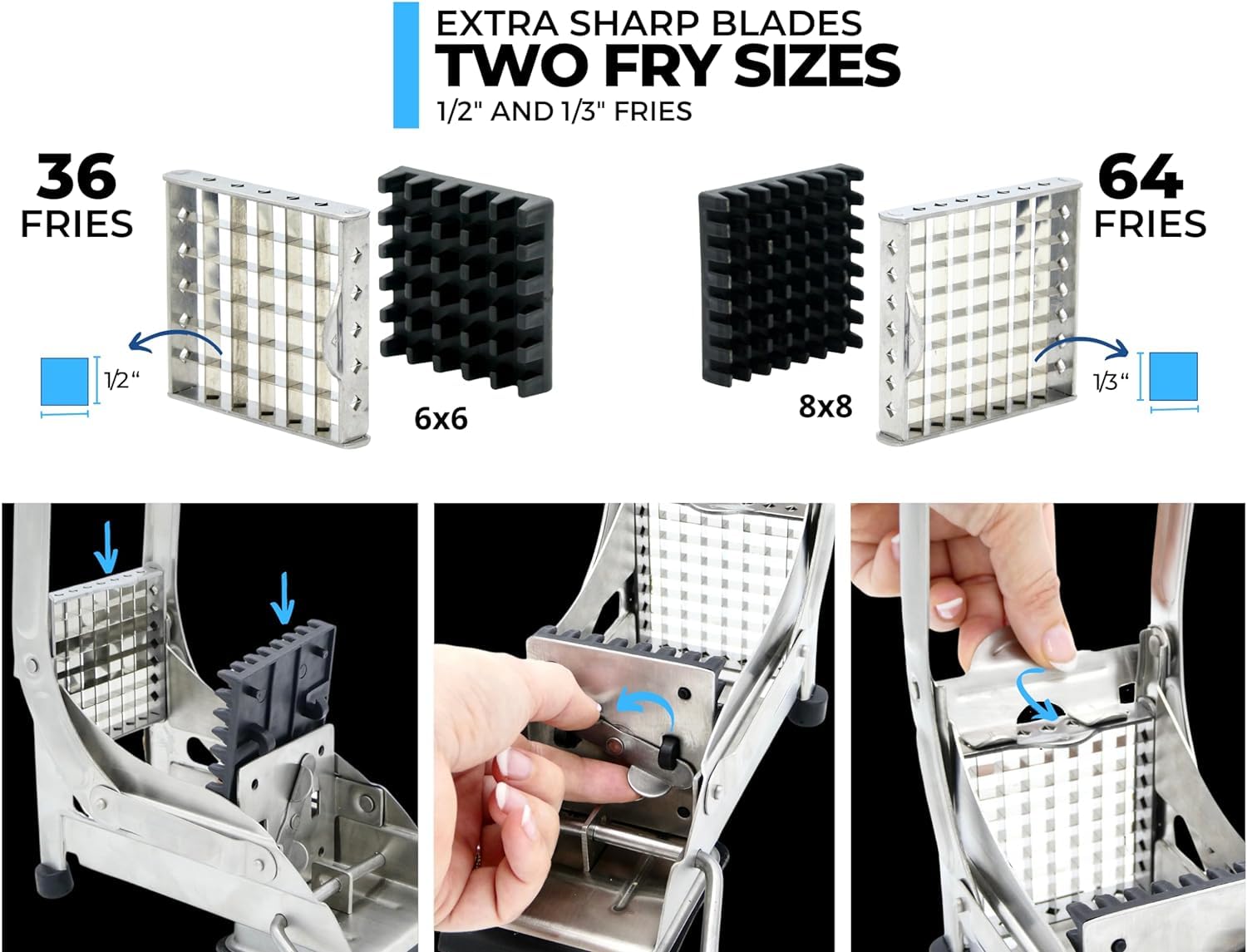 Stainless Steel Potato Chipper, Portable Potato Chipper and French Fry ...
