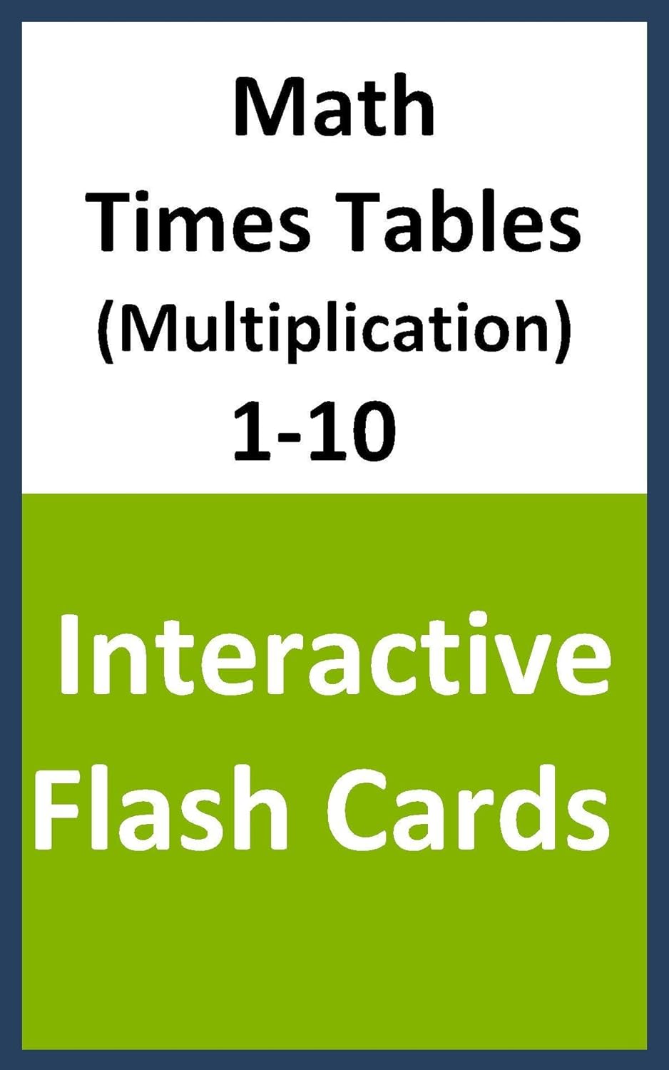 Math Times Tables (Multiplication) 1-10 Interactive Flash Cards (Math ...