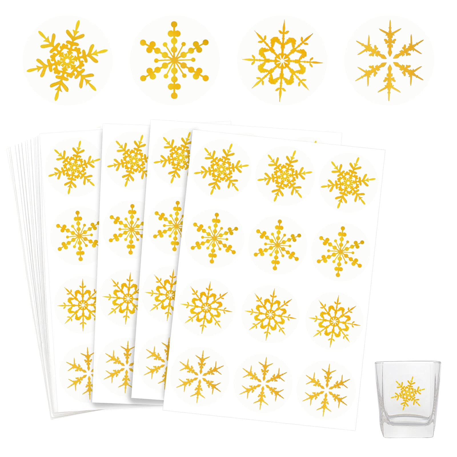 Snowflake Stickers - Vaktop 240PCS Snowflakes Label Stickers, Self ...