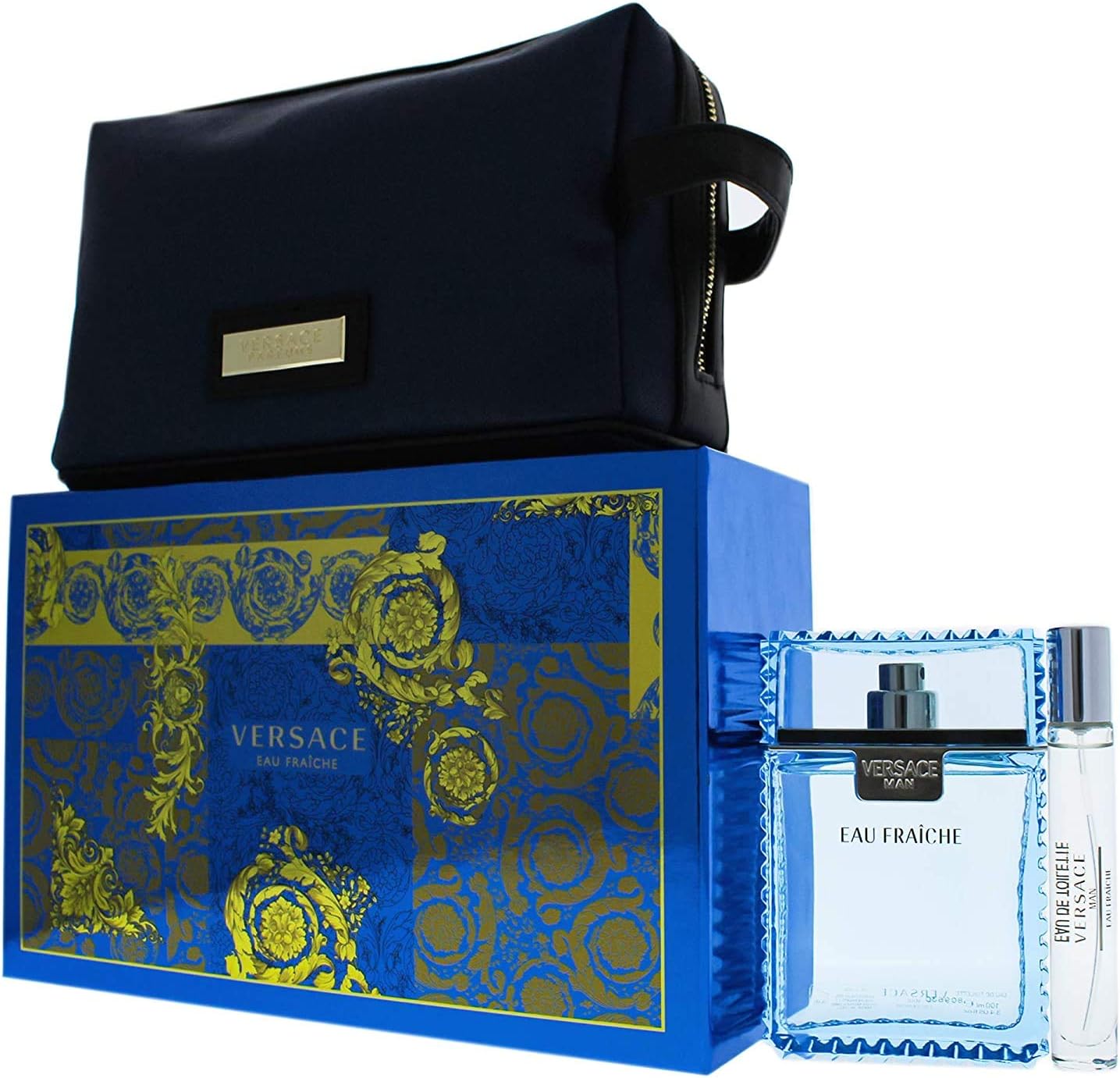 Amazon.com: Versace Eau Fraiche for Men 3 Piece Set (3.4 Oz Eau De ...