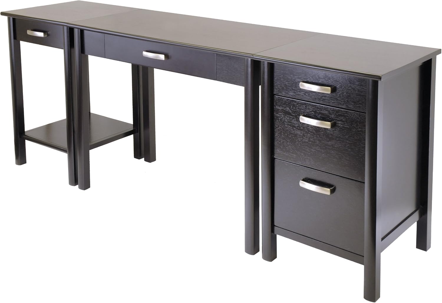 Amazon.com: Winsome Wood LISO 3pc Home Office Computer Desk, Printer ...