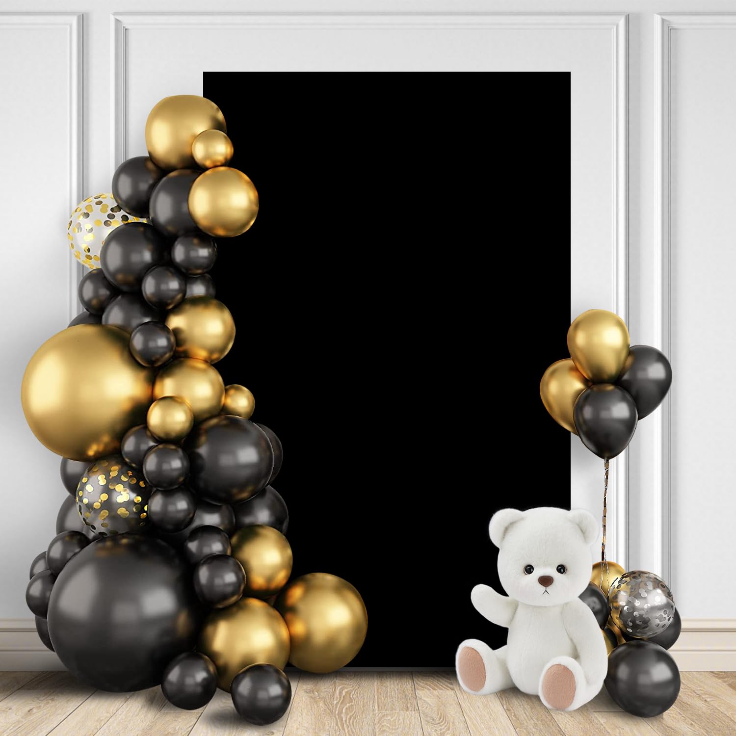 Amazon.com : SaitiMade Black Square Backdrop Cover, 6.6x4 FT Spandex ...