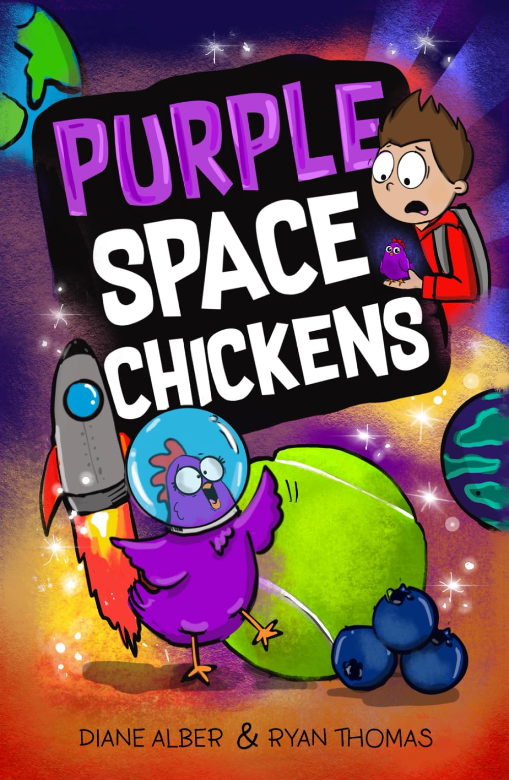 Purple Space Chickens (Illustrated Chapter Book for Ages 7-11): Alber ...