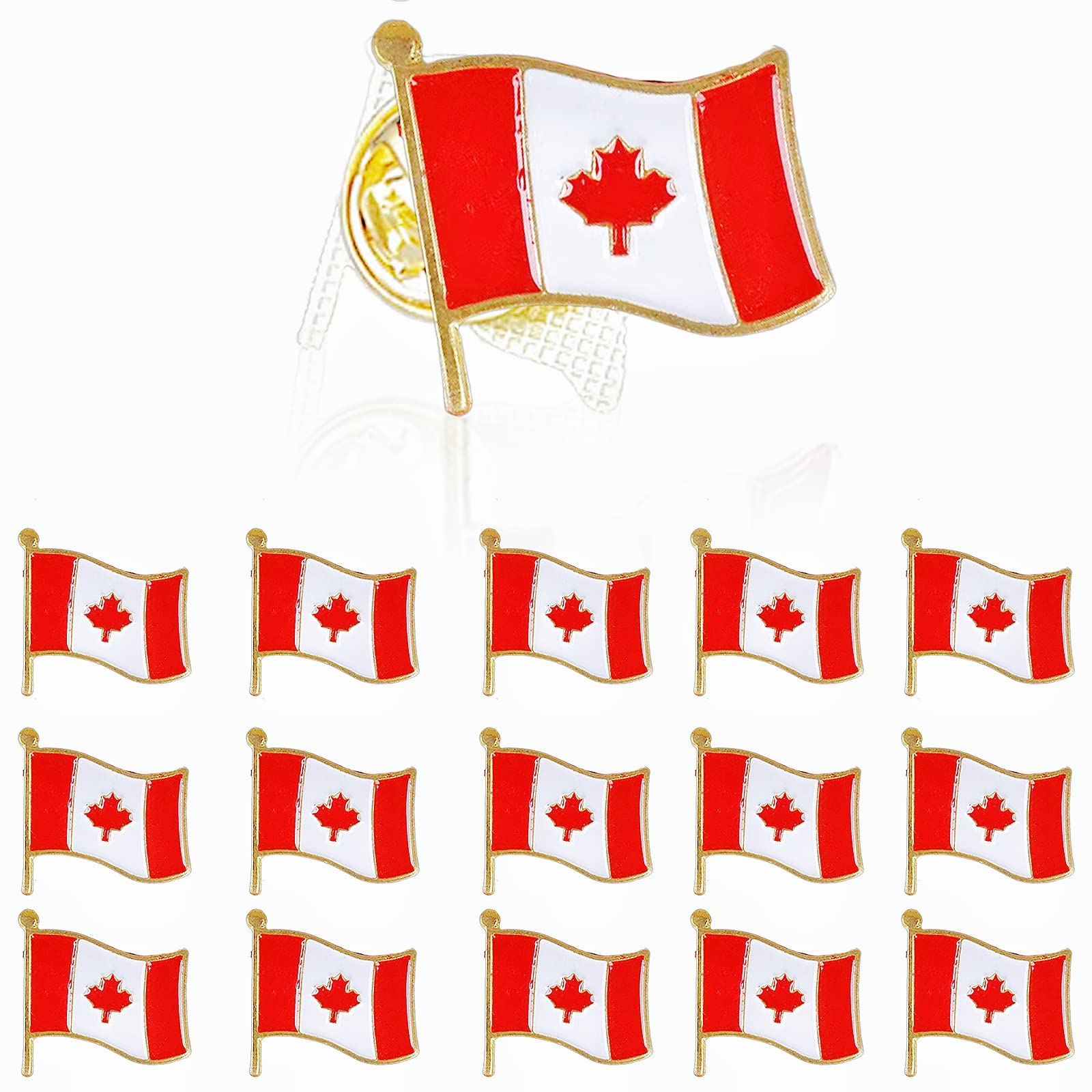 15 Pack Canada Pins Canada Flag Pin Canadian Country Flag Lapel Pin ...