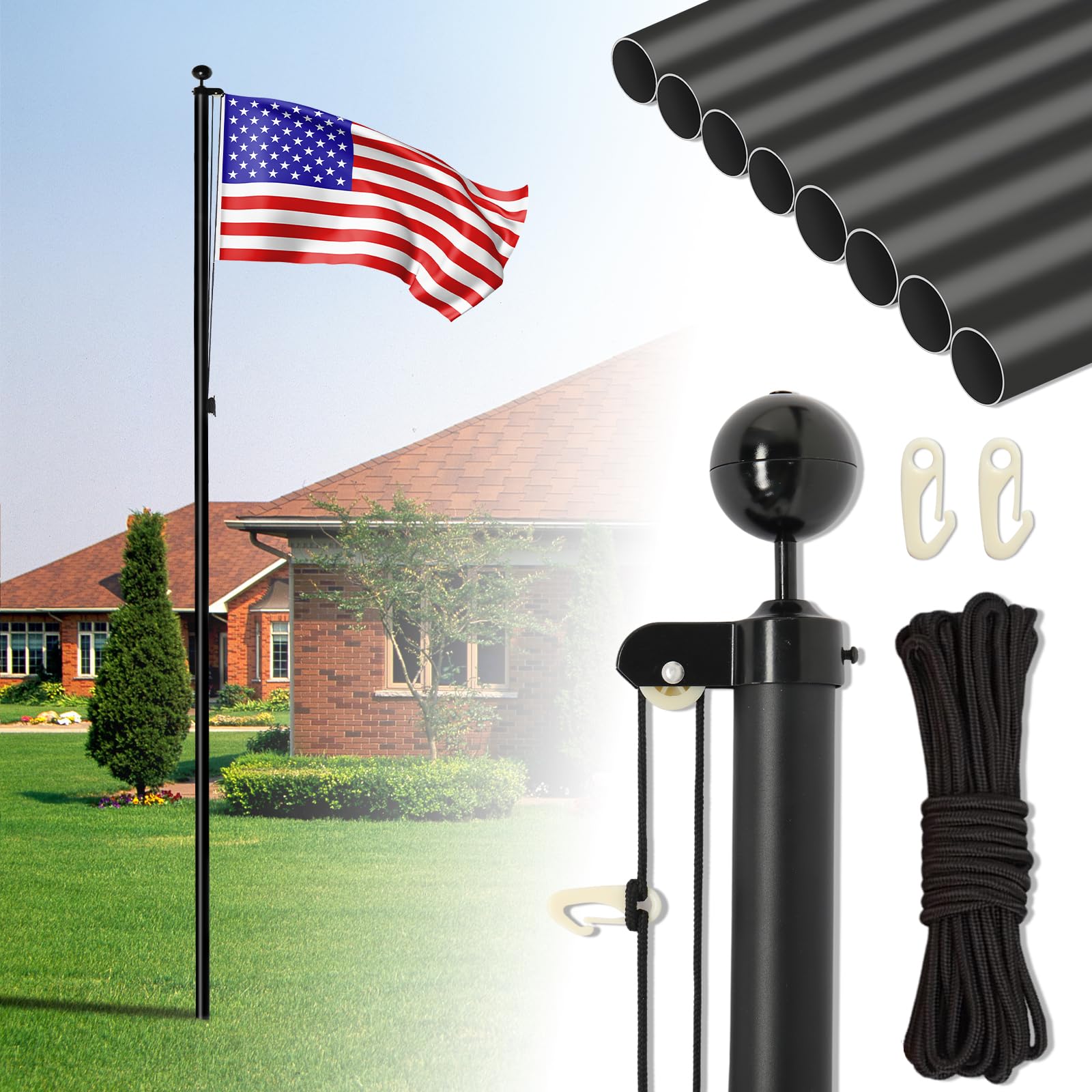 7 Best Flag Pole Kit Made In USA | 100 MPH Tested Aluminum
