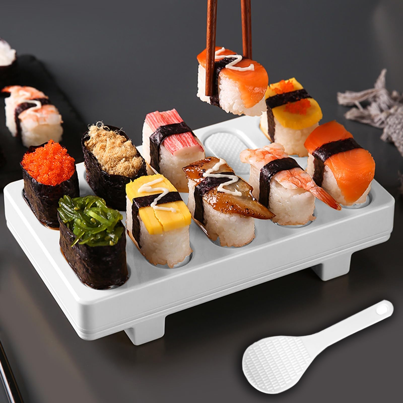 Amazon.com | Onigiri Mold, 10 in 1 Nigiri Sushi Mold, Mini Japanese ...