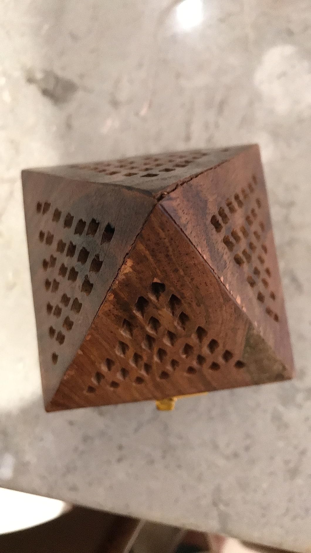 EIFFELS CRAFTS Wooden Pyramid Shape Dhoop Batti Stand/Incense Holder ...