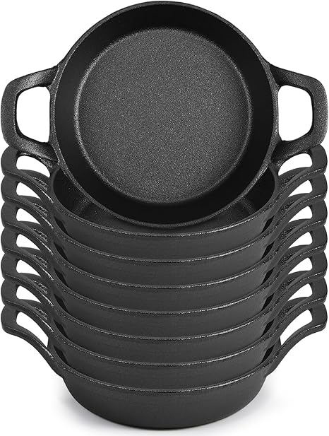 Amazon.com: Ziliny Mini Cast Iron Skillets 6.3 x 6.3 x 1.5 Inch Cast ...