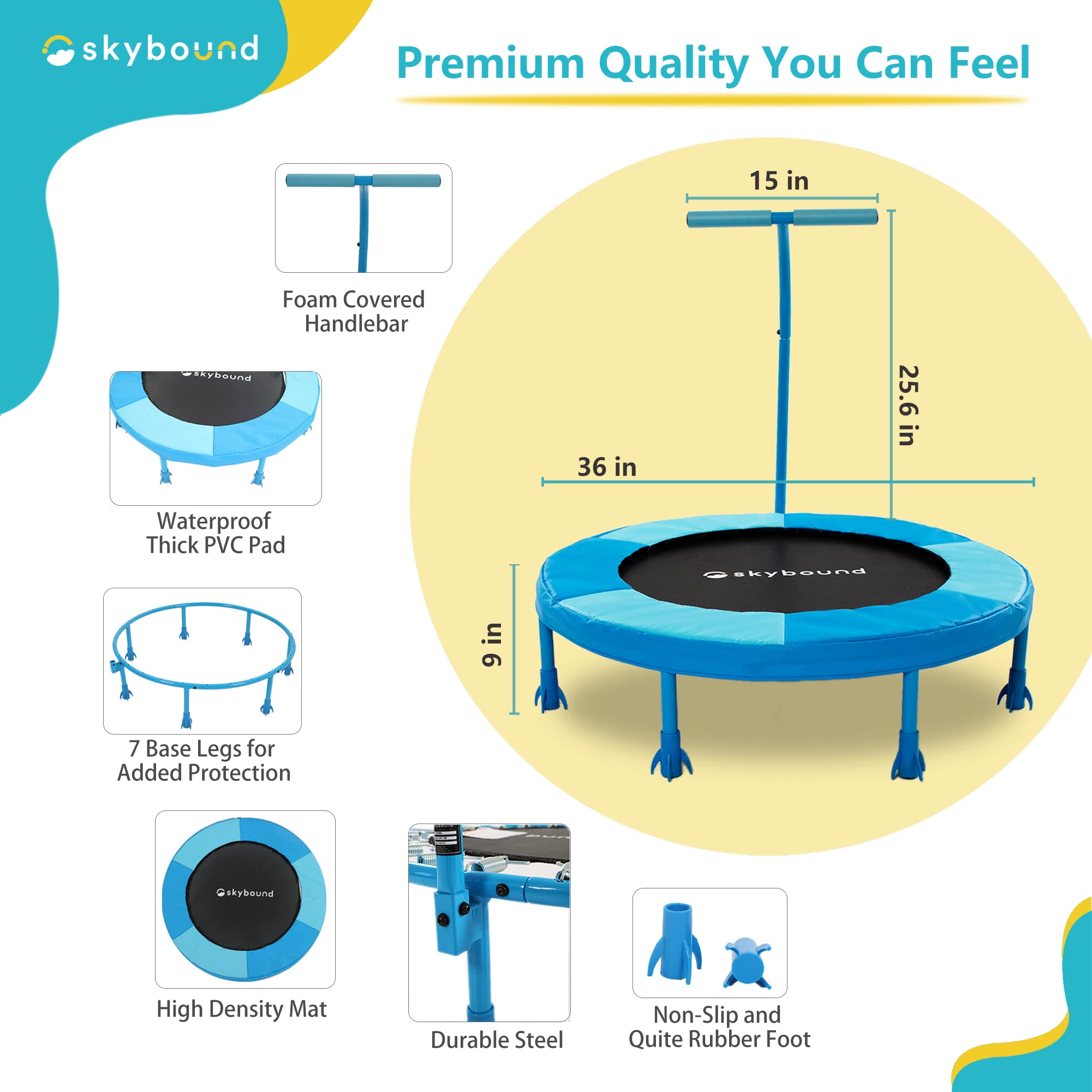 Snapklik.com : SkyBound Kids Indoor Trampoline