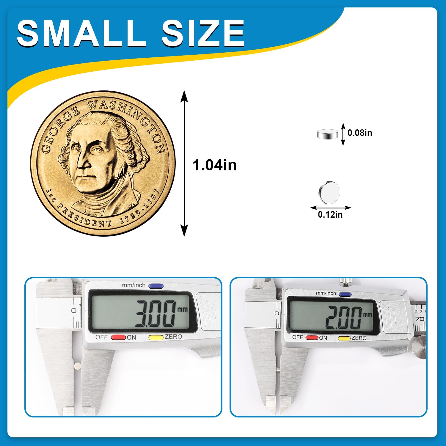 Snapklik.com : Small Magnets, 1000 Pack Refrigerator Magnet 3x2mm Rare ...