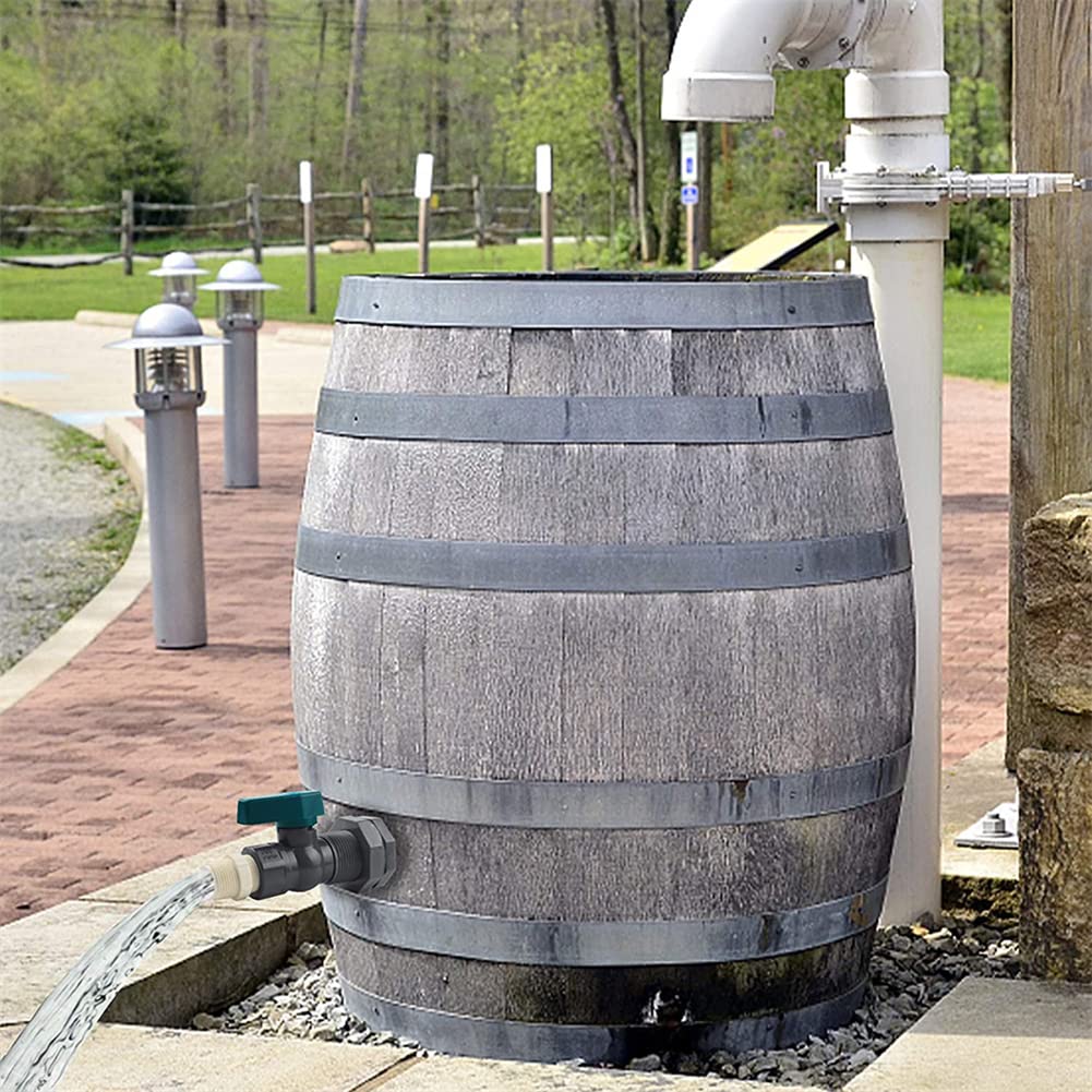 3/4 Inch Faucet Kit Rain Barrel Spigot Kit 3/4 Inch - PVC Faucet With ...