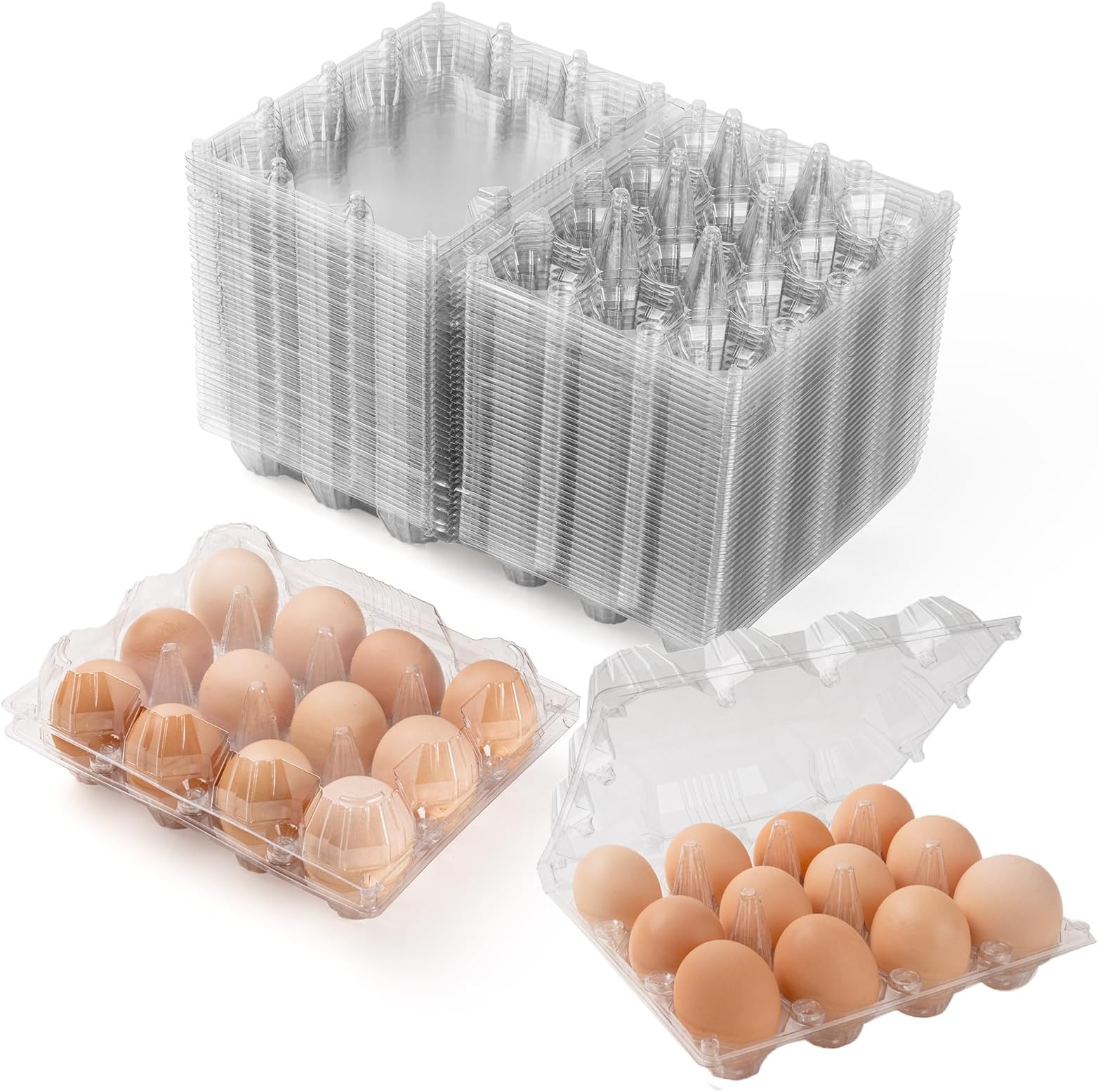 Amazon.com: Pintuson 40 Pack Jumbo Egg Cartons 12 Count - Duck Egg ...