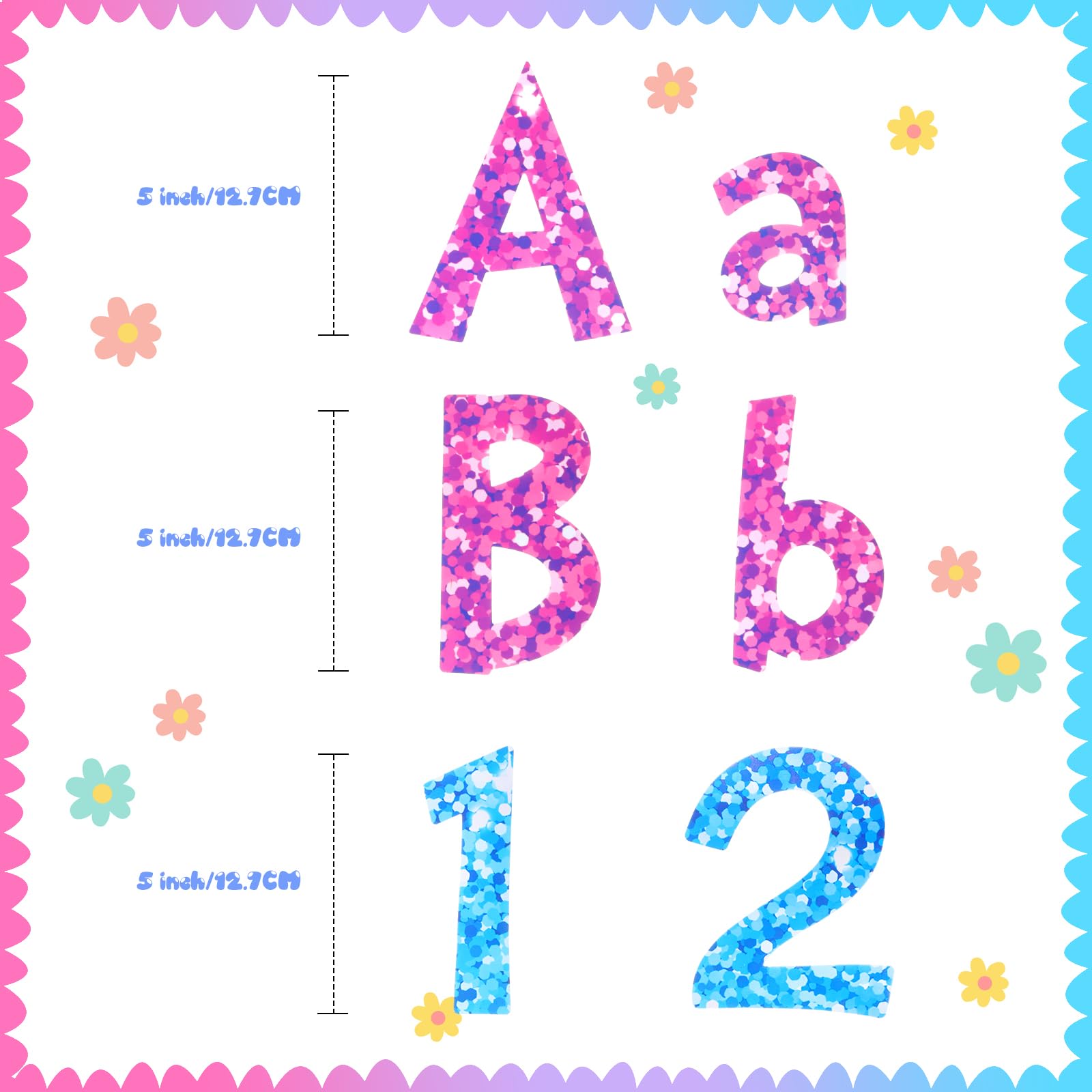 Snapklik.com : Tenare 134 Pieces 5 Inch Bulletin Board Letters Alphabet ...