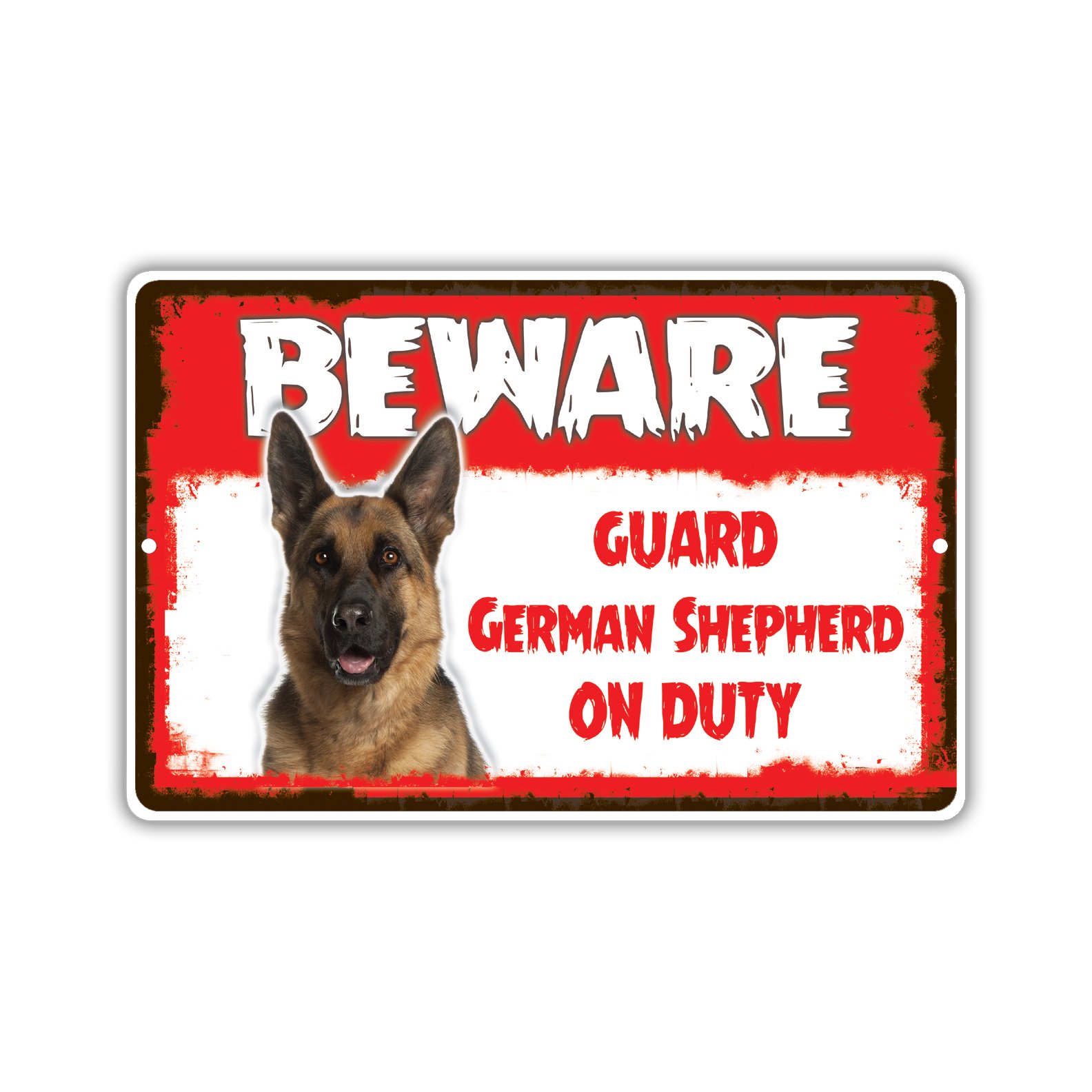 German Shepherd Guard Dog Sign
