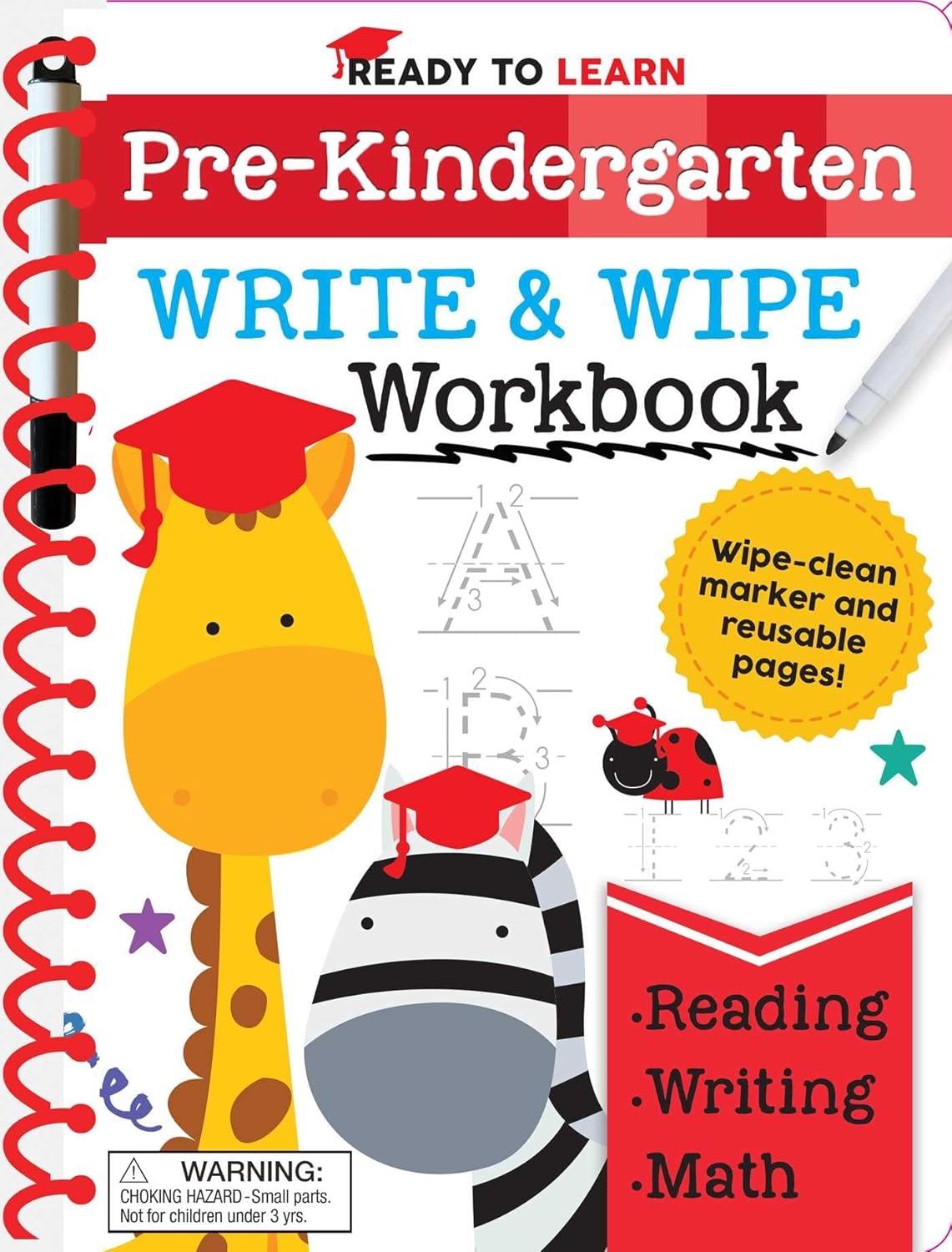 Ready to Learn: Pre-Kindergarten Write and Wipe Workbook: Counting ...