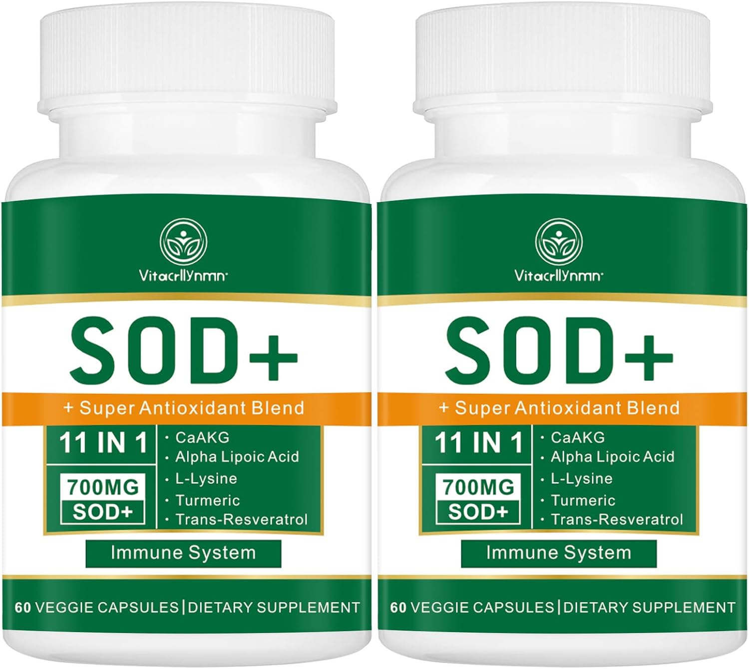 700MG Sod Superoxide Dismutase Supplement - High Potency Antioxidant ...