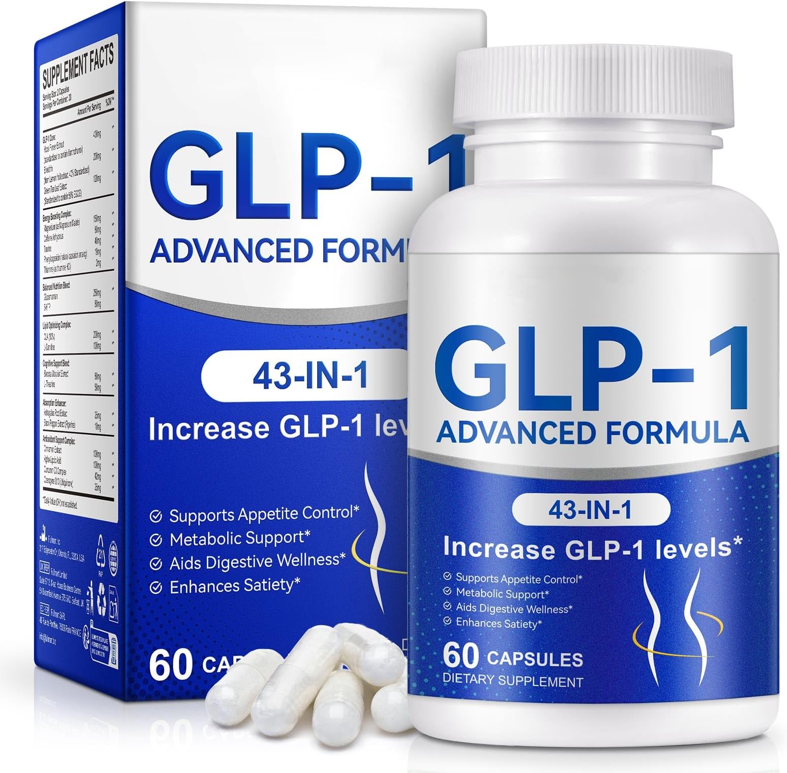 Amazon.com: GLP-1 Supplement for Women & Men, Natural GLP-1 Support, 43 ...