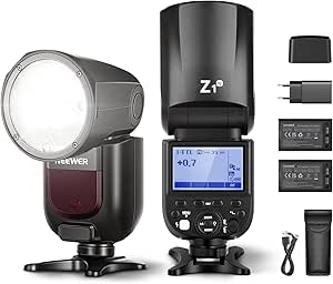 NEEWER Z1-N TTL Kit de Flash Speedlite de Cabeza Redonda Compatible con ...