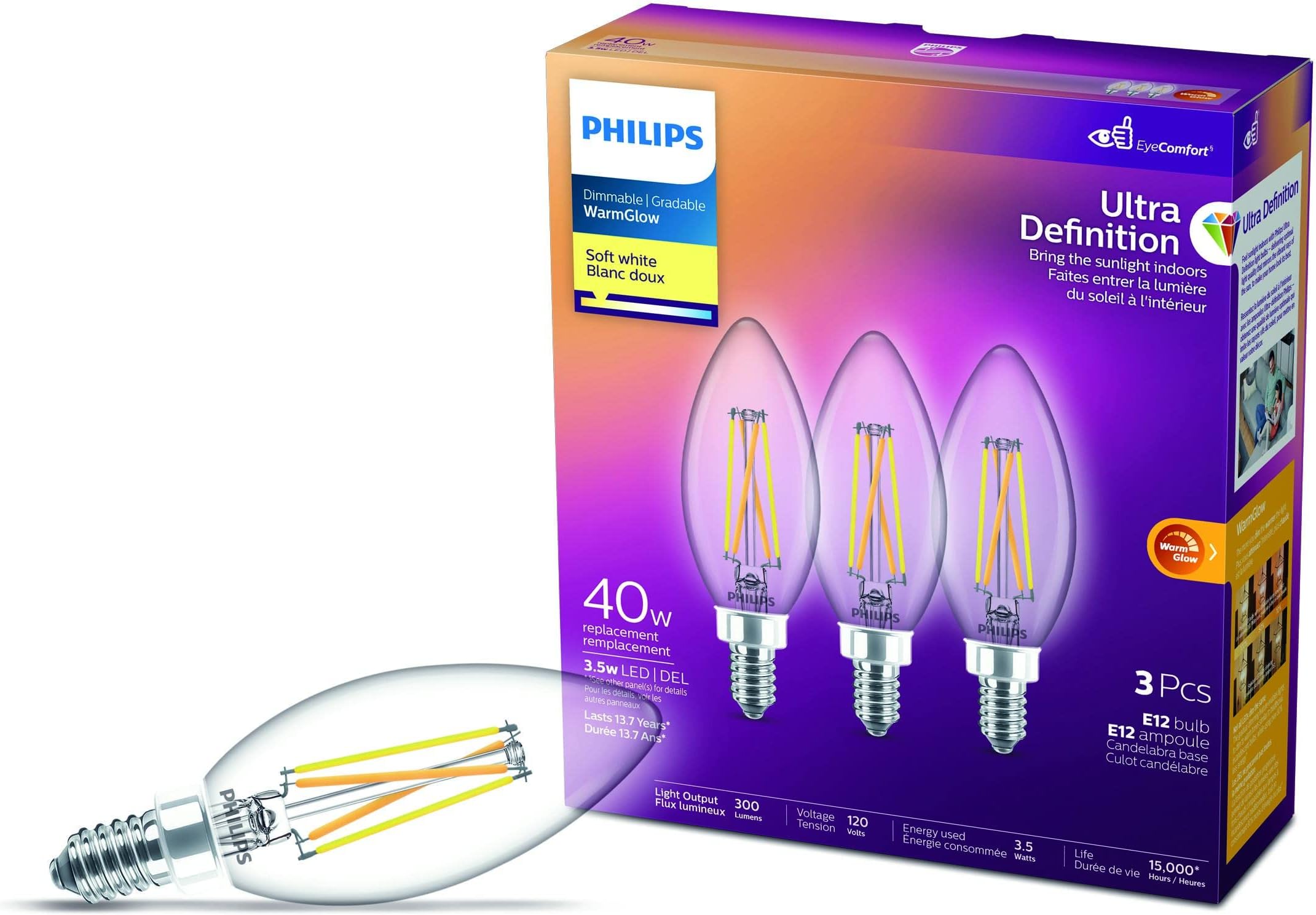 Philips Ultra Definition LED 40W Chandelier CanBase Soft White Warm ...