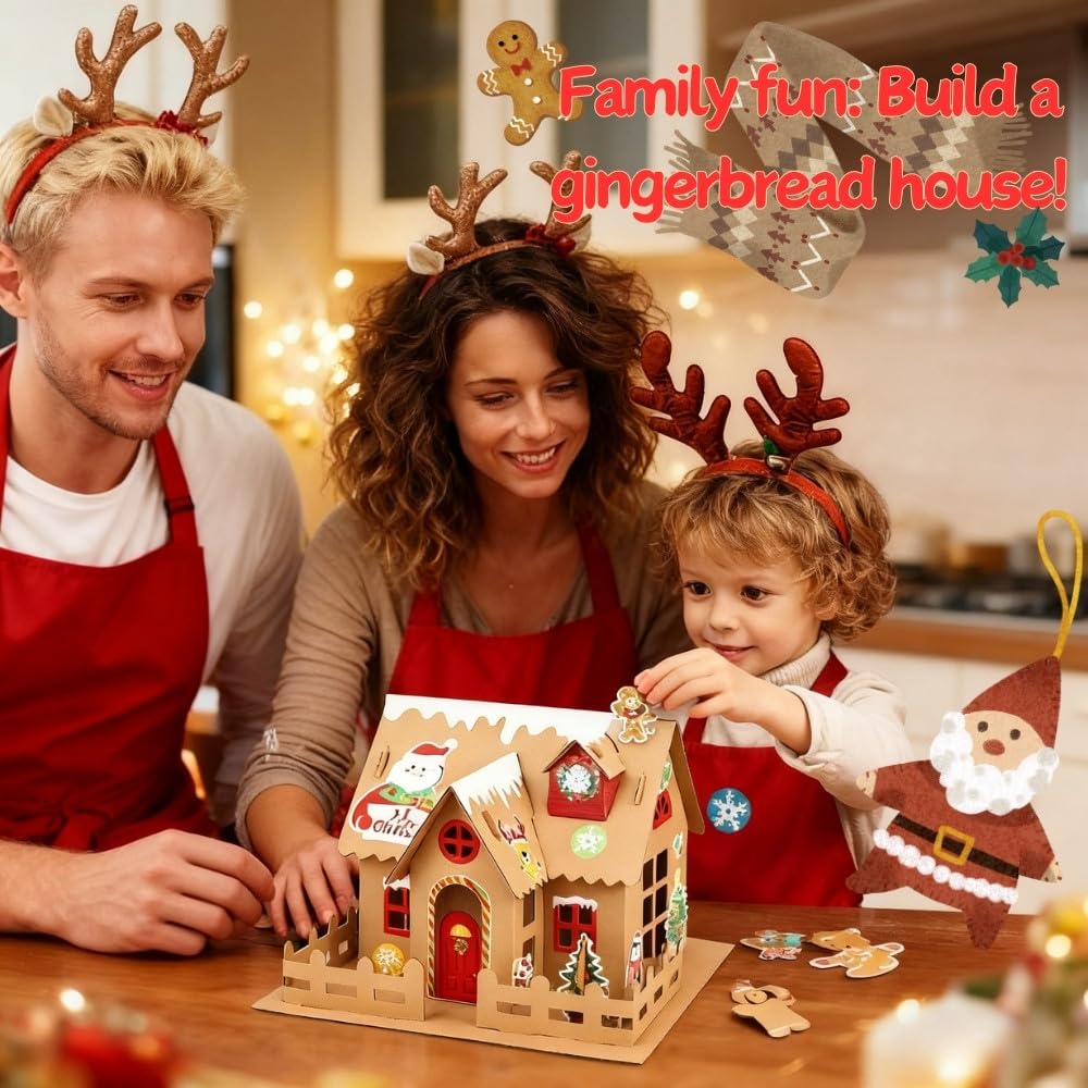 Snapklik.com : Christmas Gingerbread House Kit 2pack DI Cardboard ...