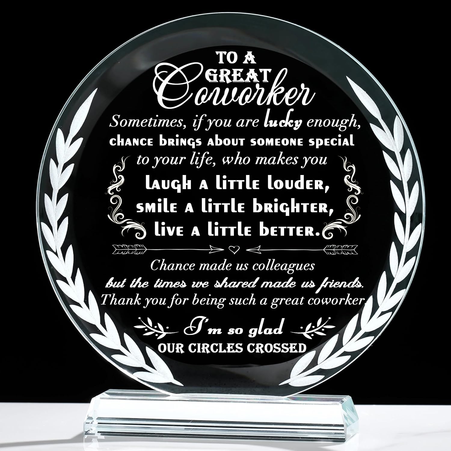 Amazon.com: Farewell Gifts For Coworkers Women Man - Crystal Keepsake ...