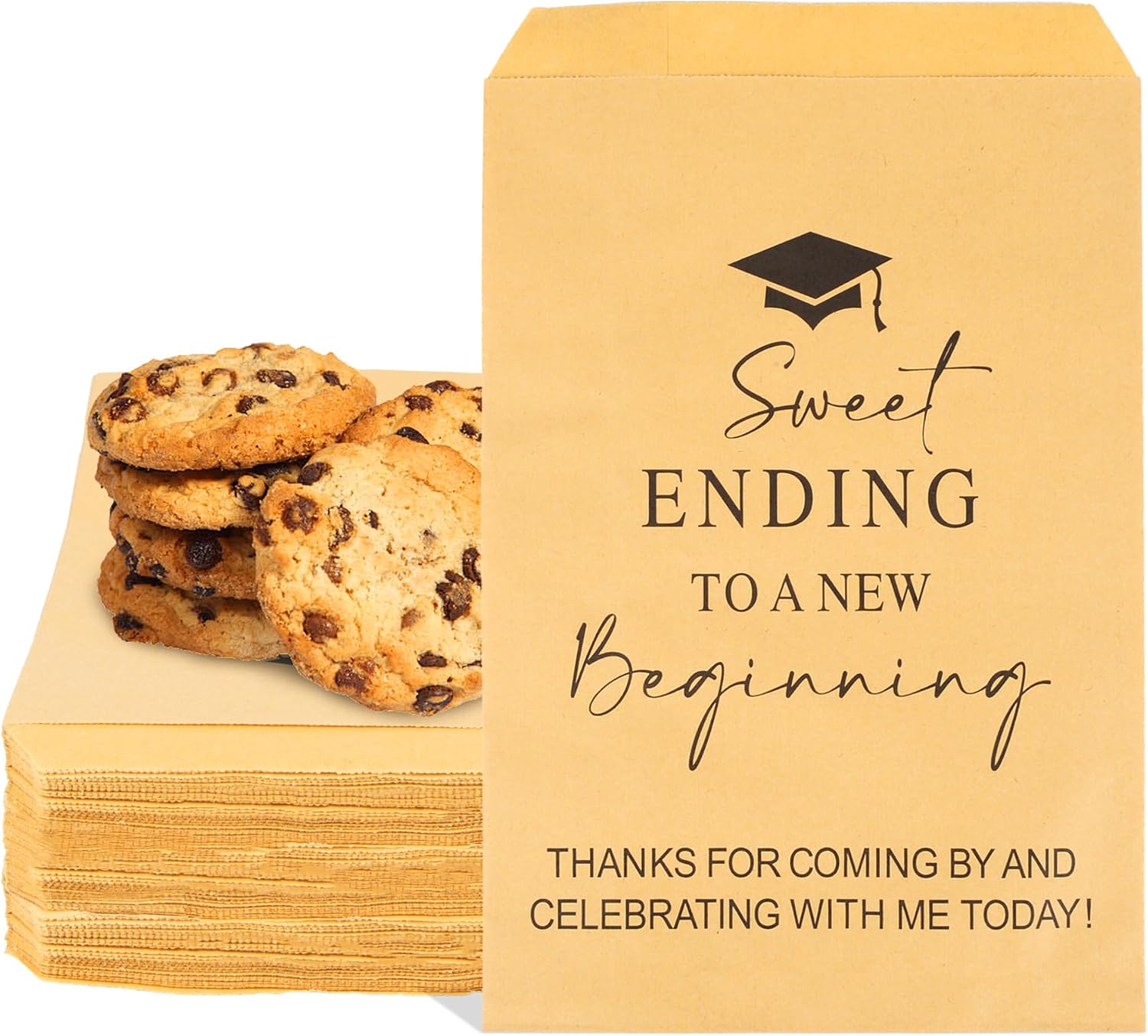 Amazon.com: Qumenan 100 PCS 6x9 Inches Graduation Candy Cookie Treat ...
