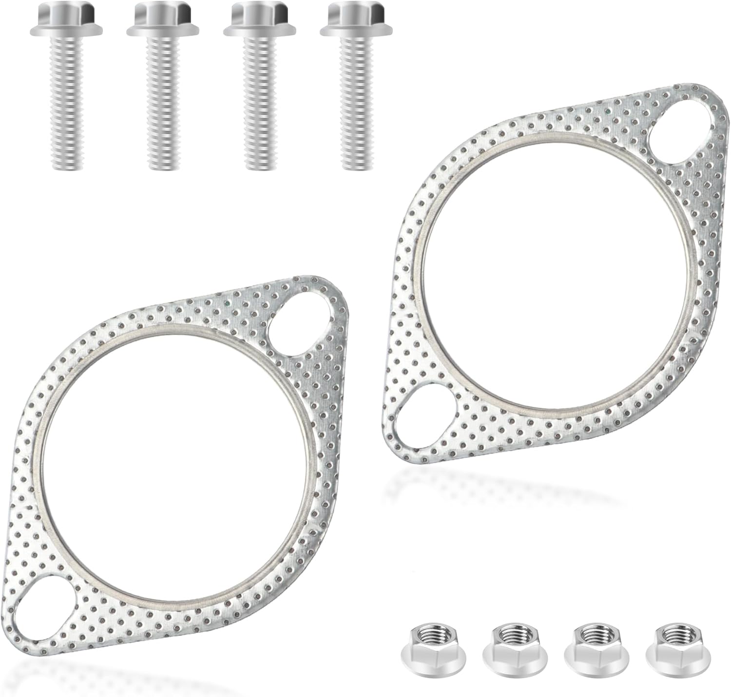 Amazon.com: 2PCS 2.5" Exhaust Gasket Kit Include 4PCS Exhaust Bolts,2 ...