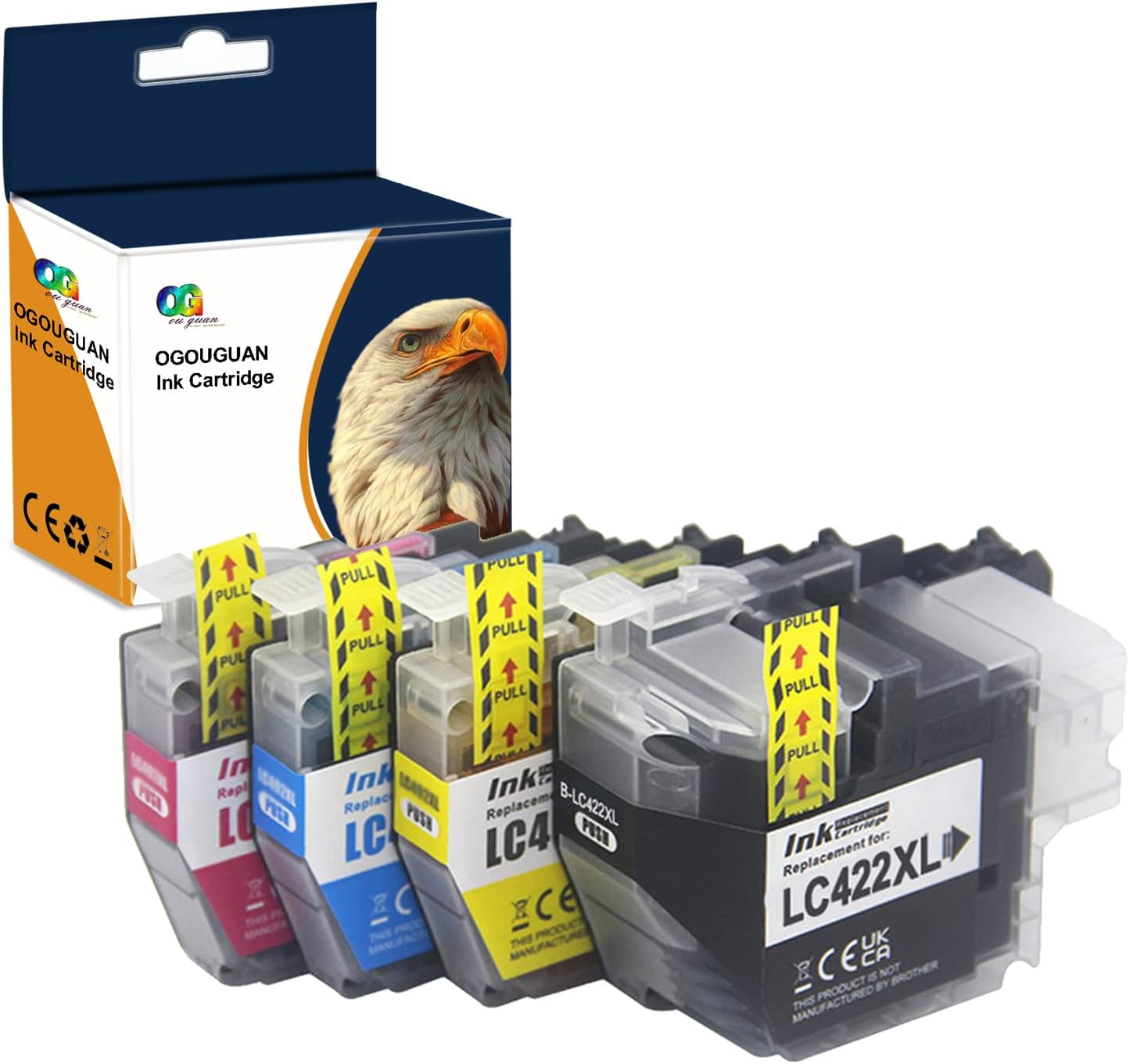 LC422XL LC422 Lot de 4 Cartouches d'encre compatibles avec Brother LC ...