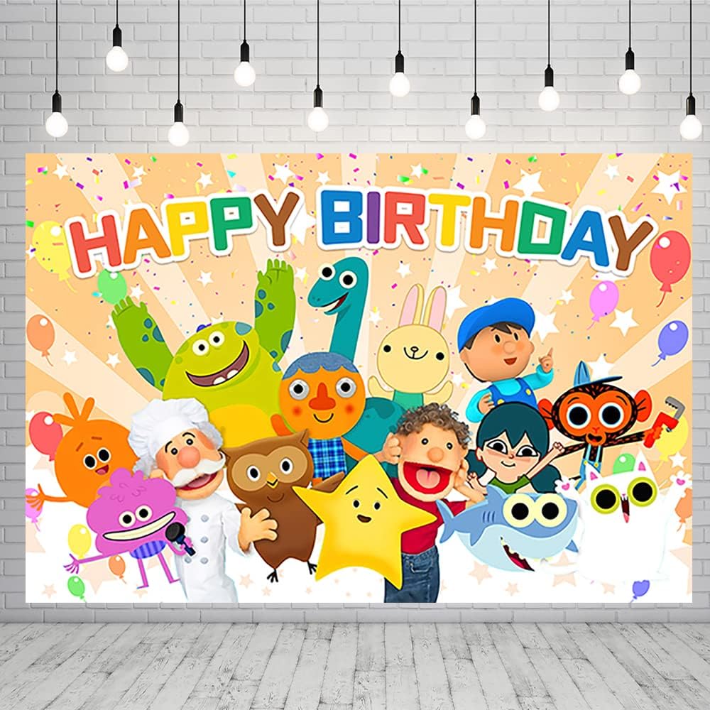 Amazon.com : Simple Songs Background Birthday Decorations Happy ...