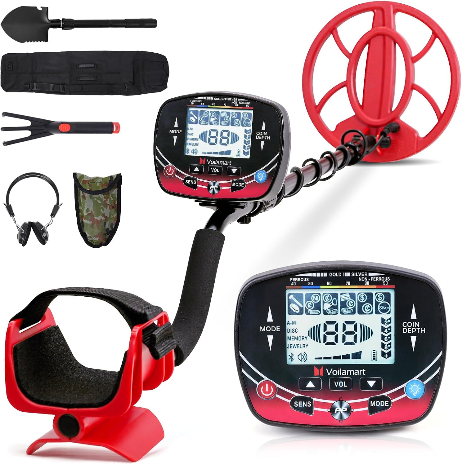 Voilamart Metal Detector for Adults Professional, IP68 Waterproof Metal ...