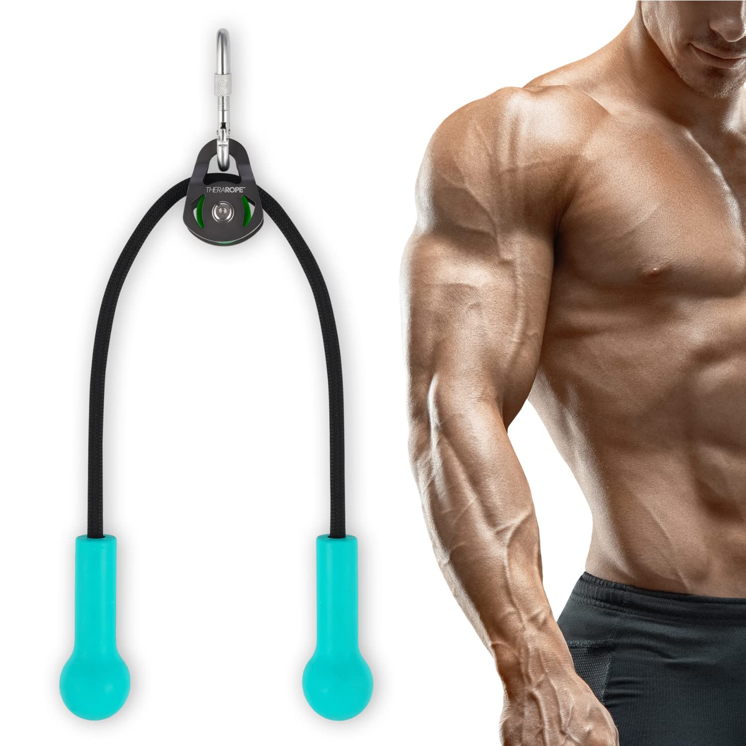 TheraRope Ergonomic Tricep Rope on Pulley System for Optimal Muscle ...