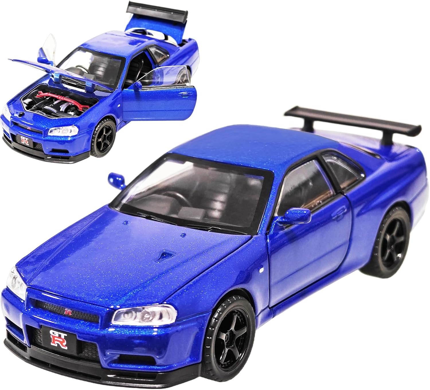 Amazon.com: ERBADIHAGO Toy Car Skyline GTR R34 Model car 1/32 Die-cast ...