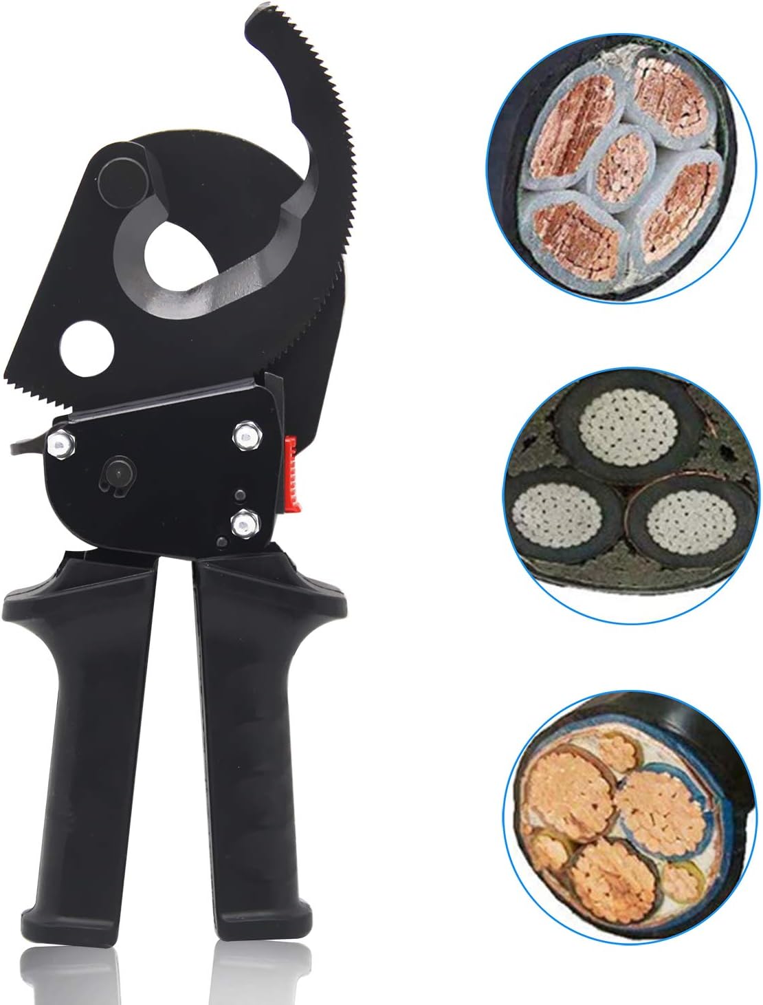 NEWTRY Ratchet Cable Cutters Heavy Duty Adjustable Cut Ratchet Cable ...