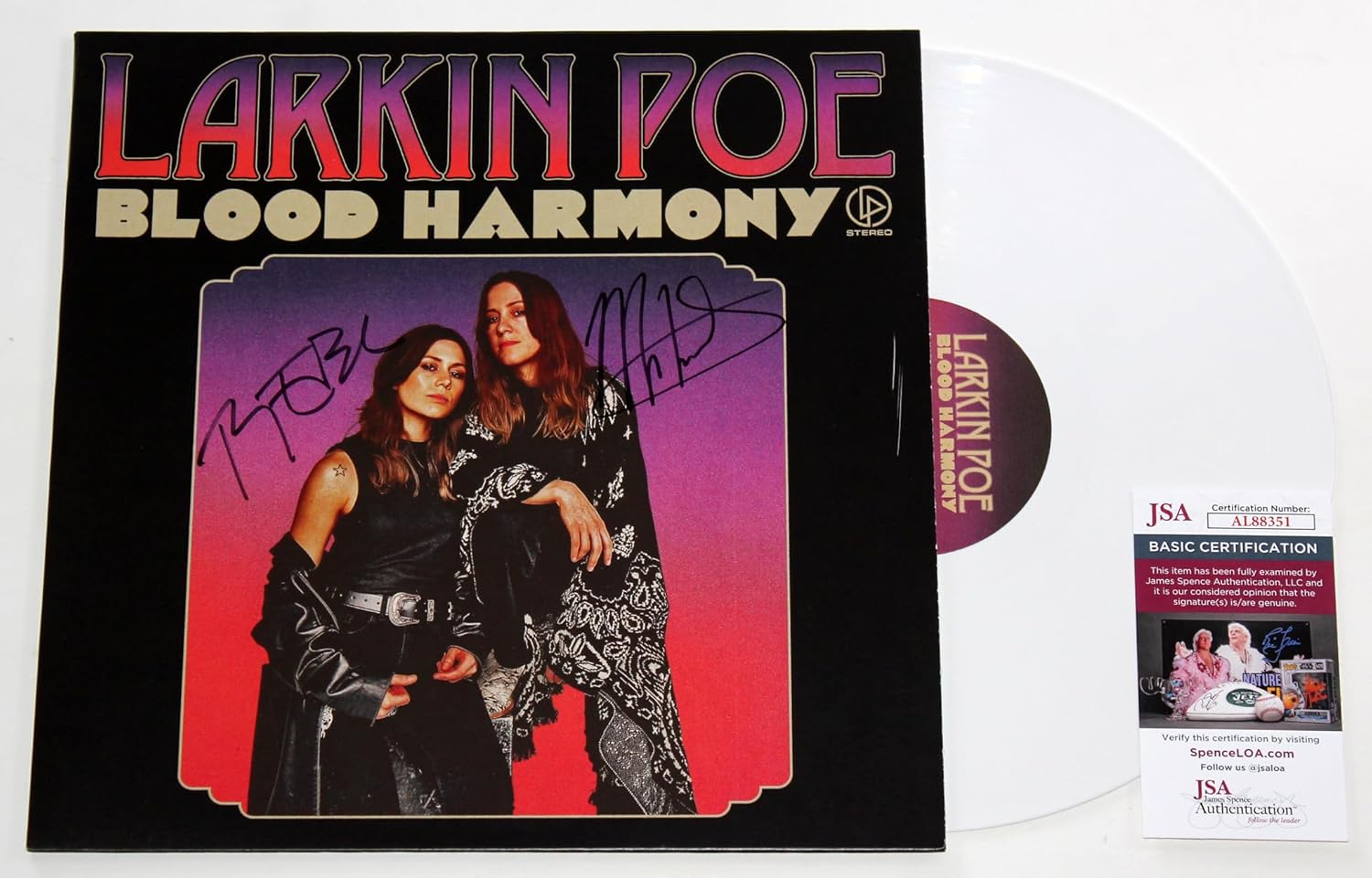 Larkin Poe Signed Blood Harmony Album LP Vinyl Record w/JSA COA at ...