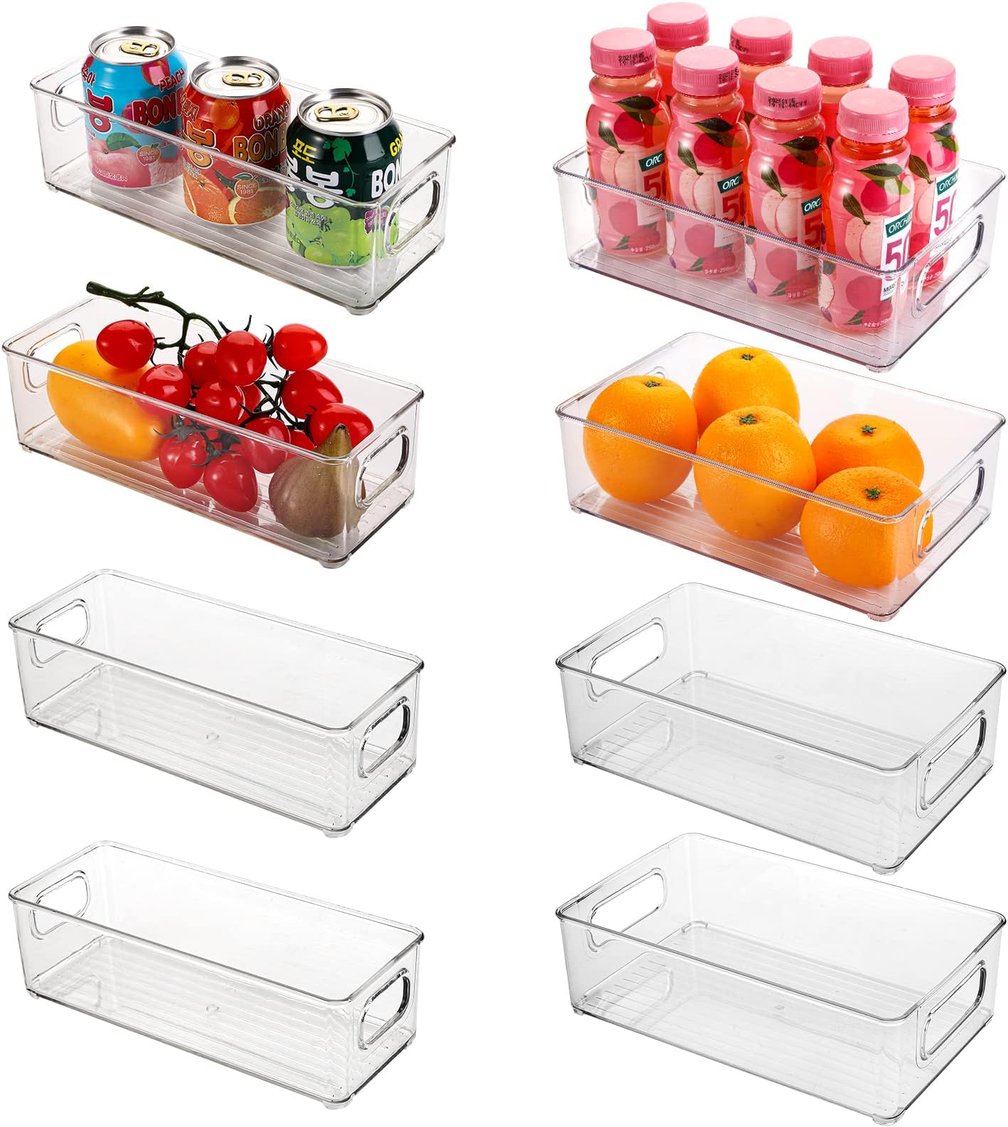 Amazon.com: EAMAOTT Clear Plastic Storage Organizer Container Bins with ...