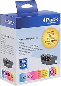 Amazon.com: LC103 Ink Cartridges Replacement for Brother Printer Ink ...