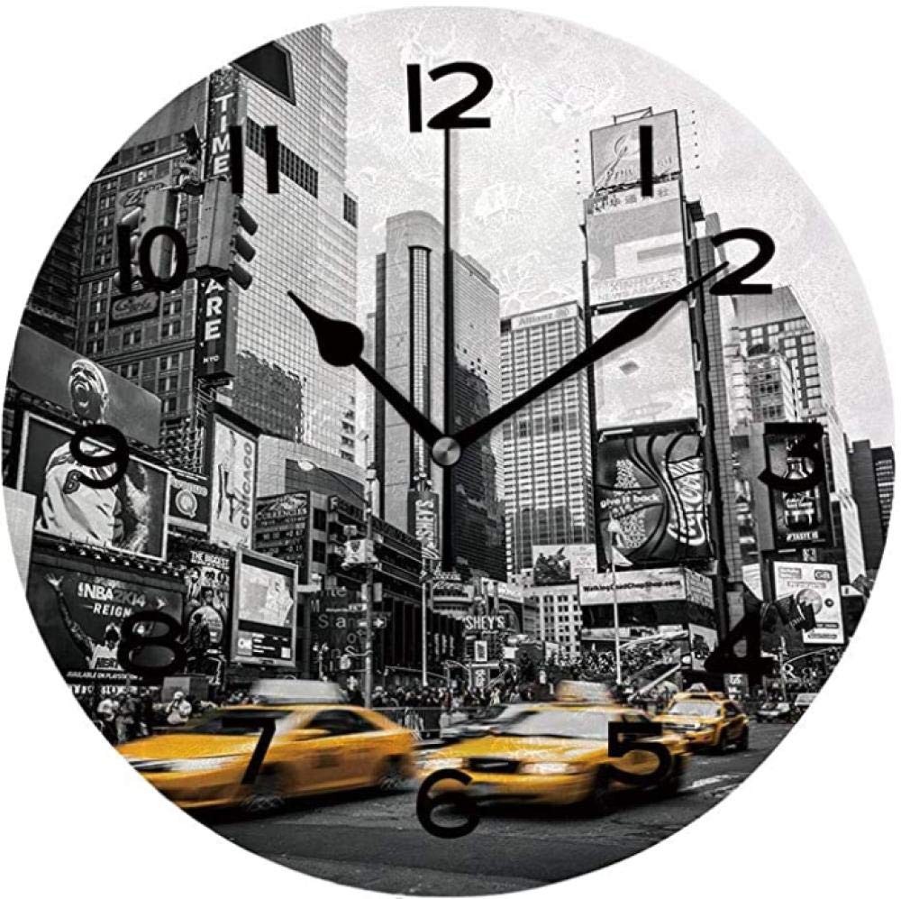 Buy NIUMM Wall Clock Silent Operated Easy Readable Round Wall Clock ...