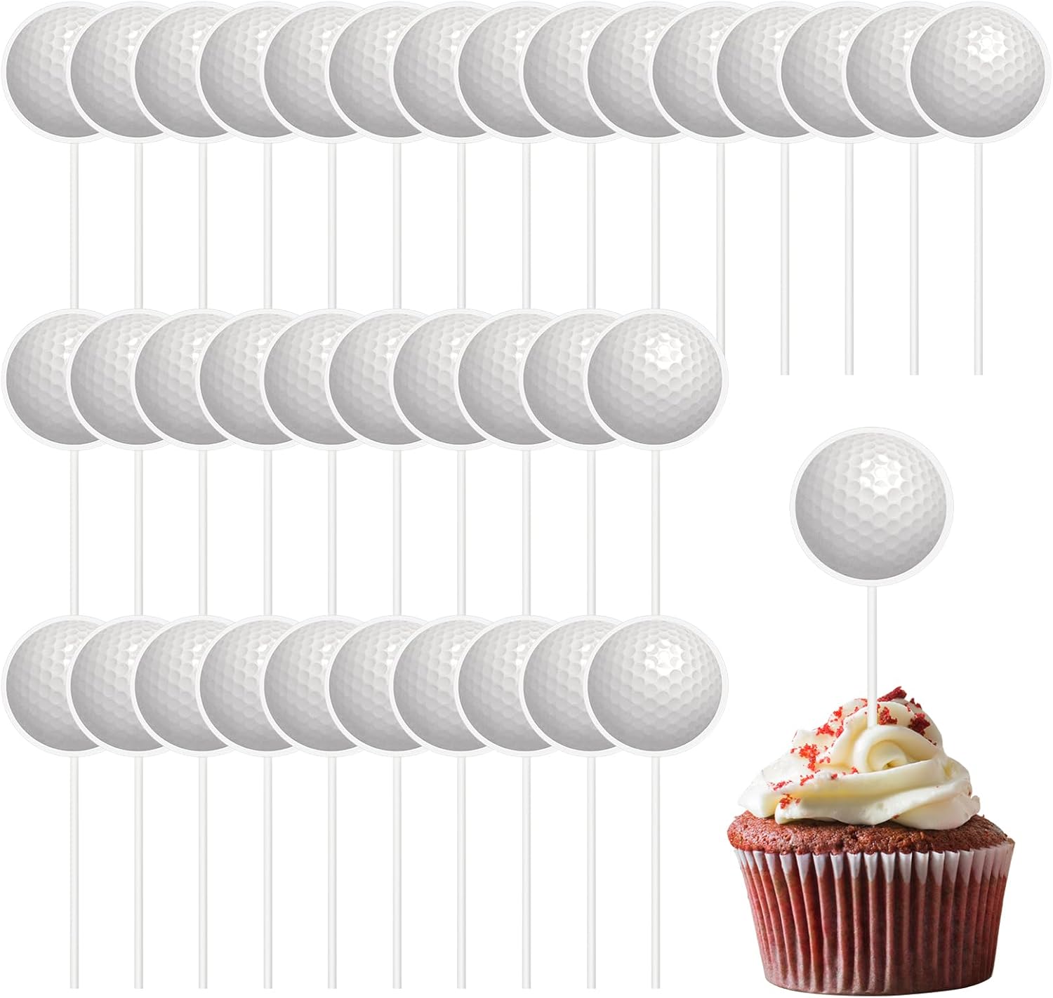 Amazon.com: 36Pcs Golf Cupcake Toppers Golf Players Cupcake Picks Golf ...