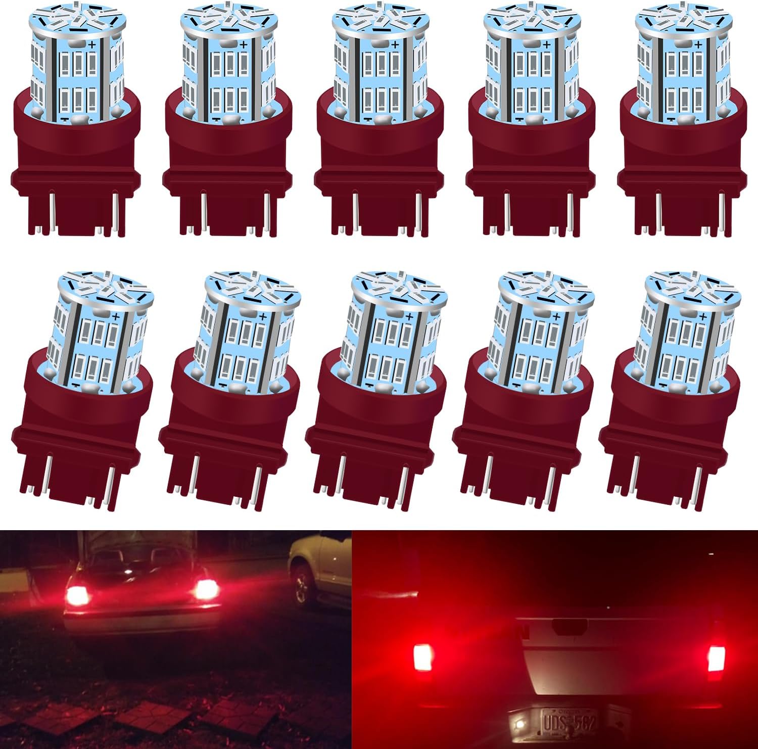 Amazon.com: UNXMRFF Upgraded Car Bulb Super Bright 3156 3157 LED Bulbs ...